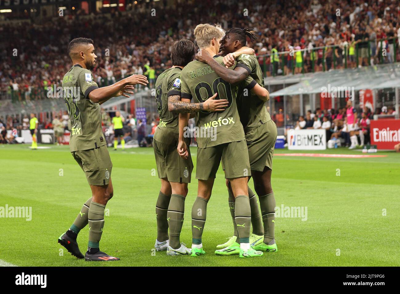 Rafael leao milan celebration hi-res stock photography and images - Alamy