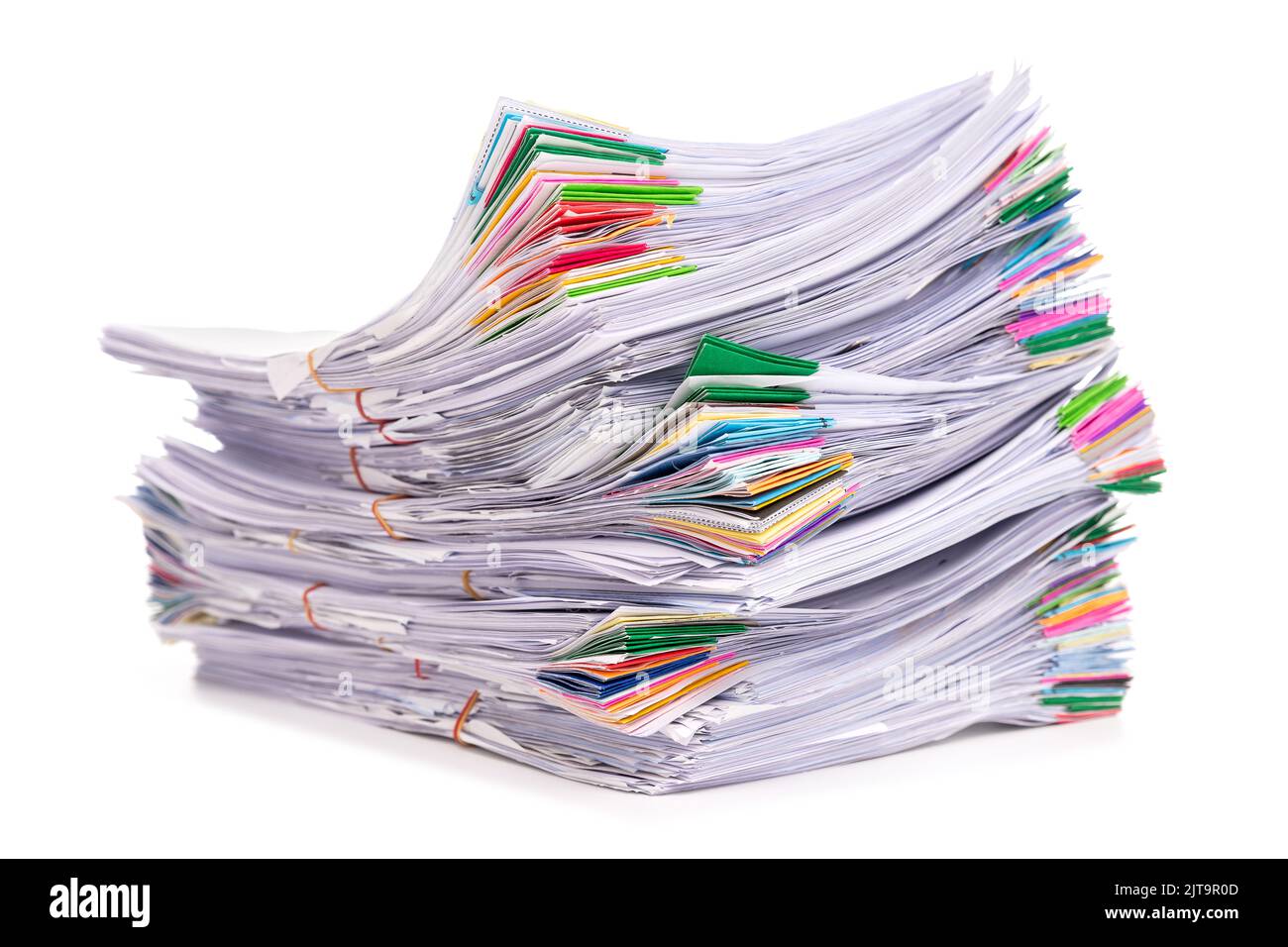Stack of Documents isolated on white background Stock Photo - Alamy