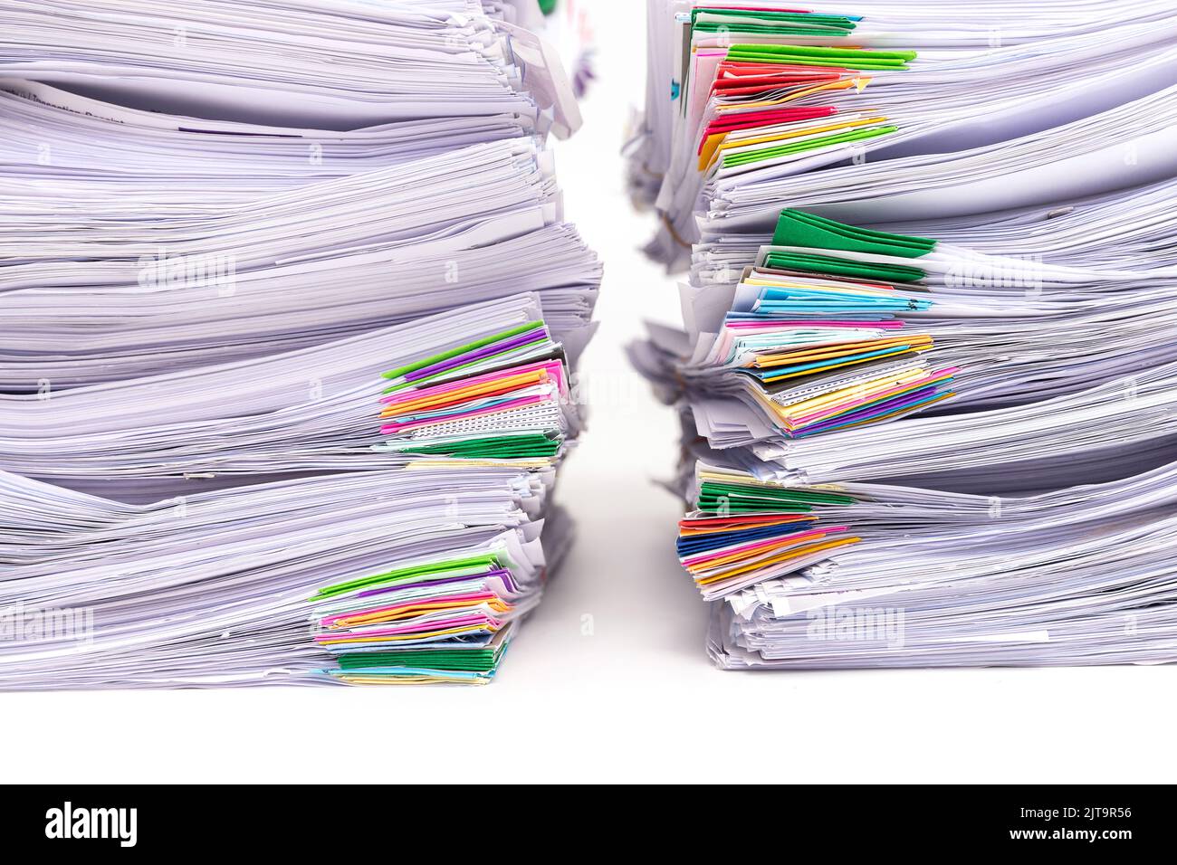 Stack of Documents isolated on white background Stock Photo - Alamy
