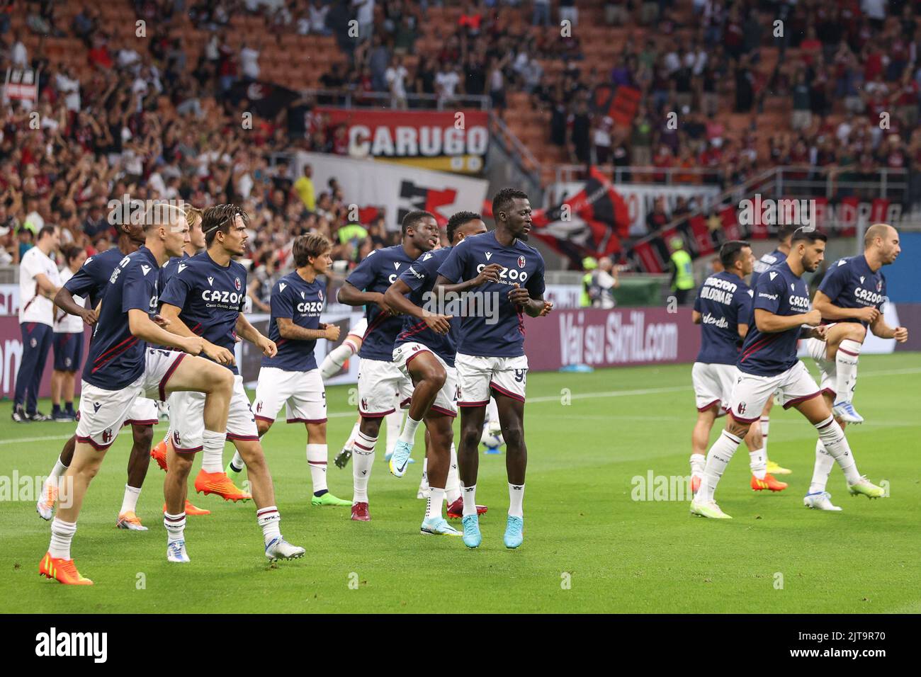 Italy, Milan, aug 27 2022: Musa Barrow (Bologna striker) during warm up ...
