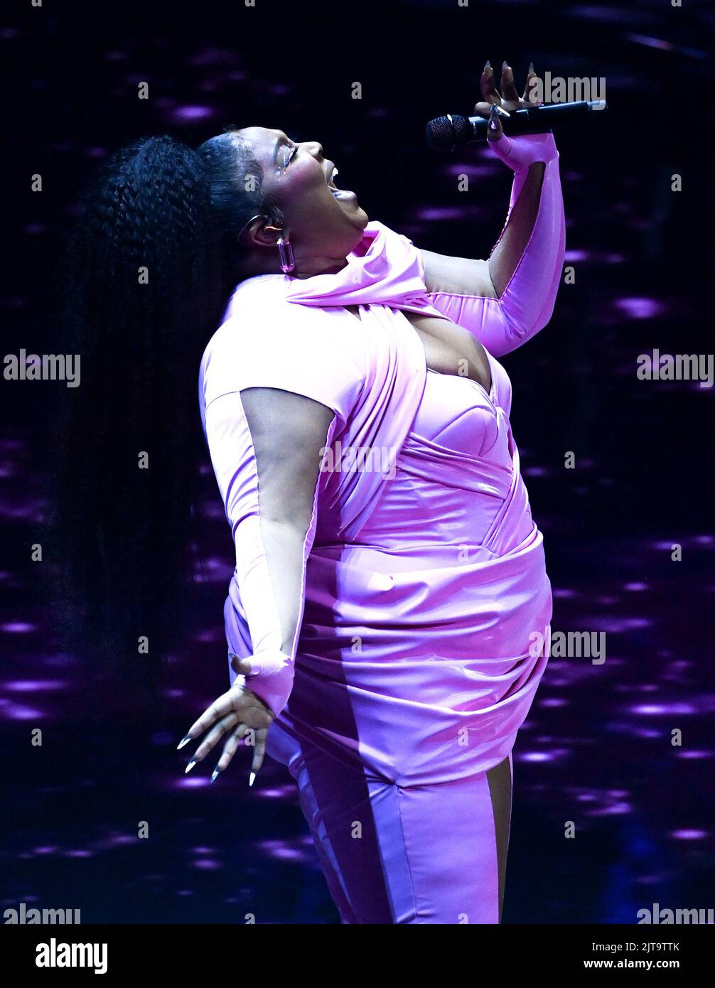 August 28th, 2022. Newark, USA. Lizzo on stage at the 2022 MTV Video ...