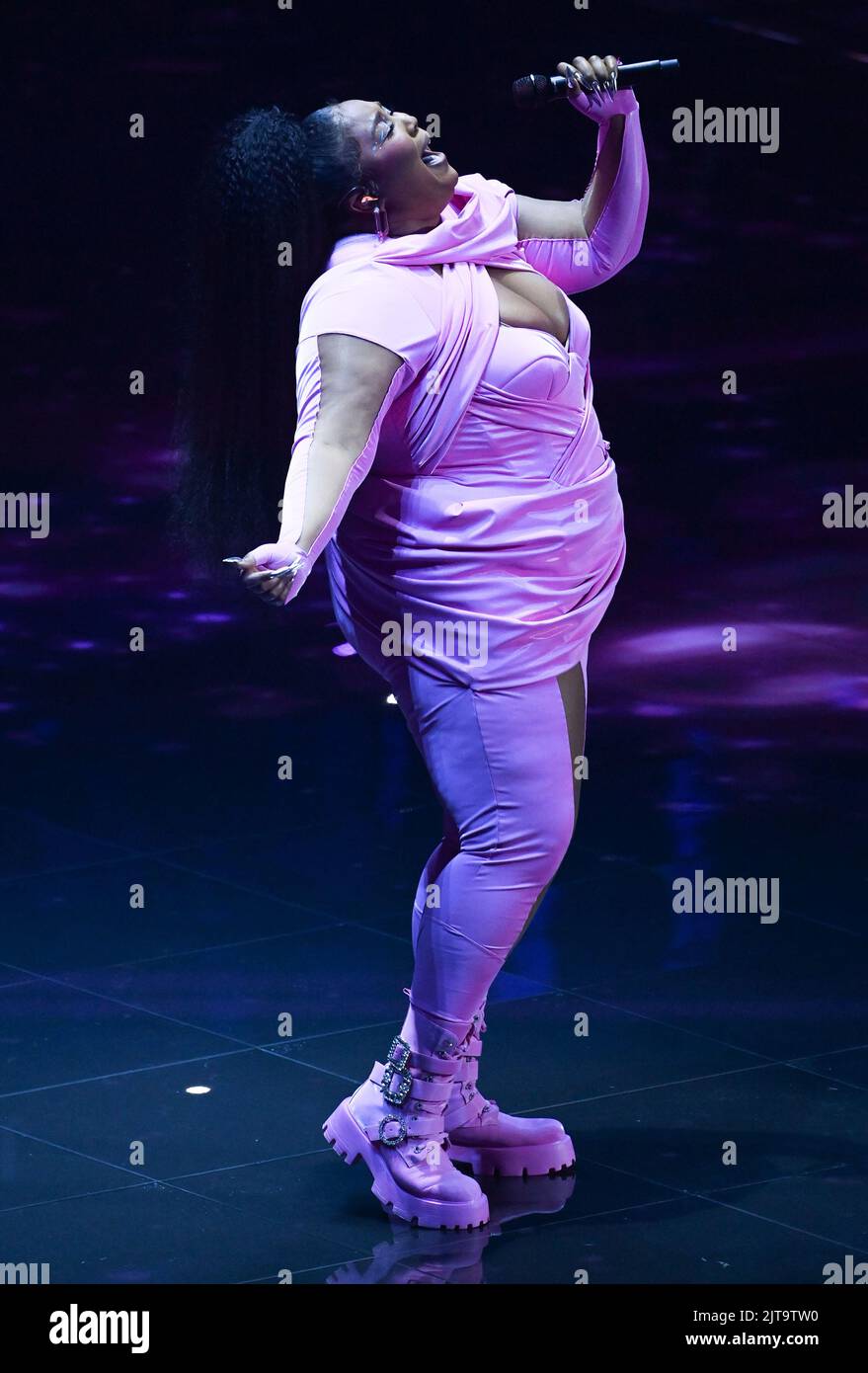 August 28th, 2022. Newark, USA. Lizzo on stage at the 2022 MTV Video ...