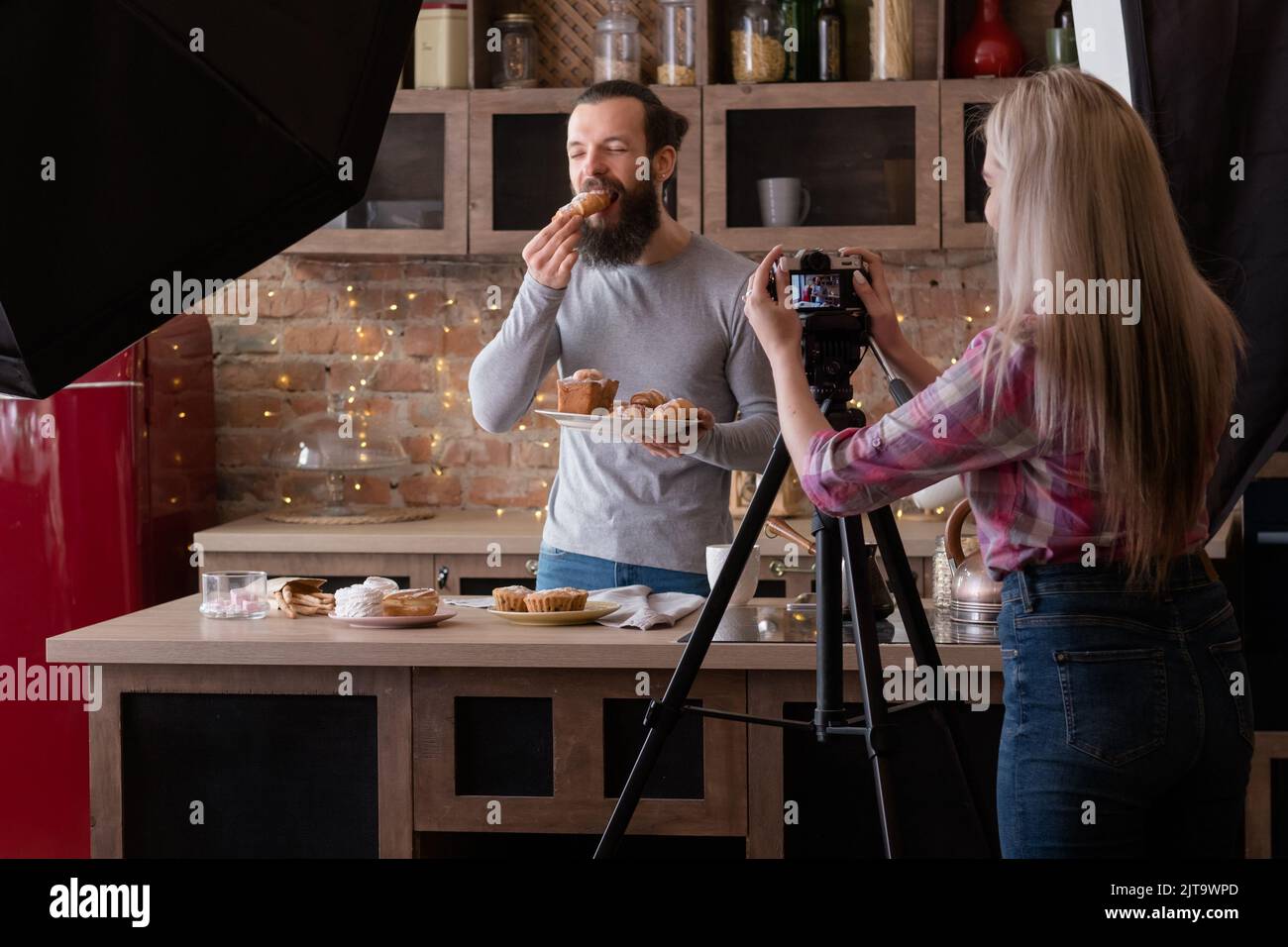 homemade pastries cooking backstage photography Stock Photo - Alamy