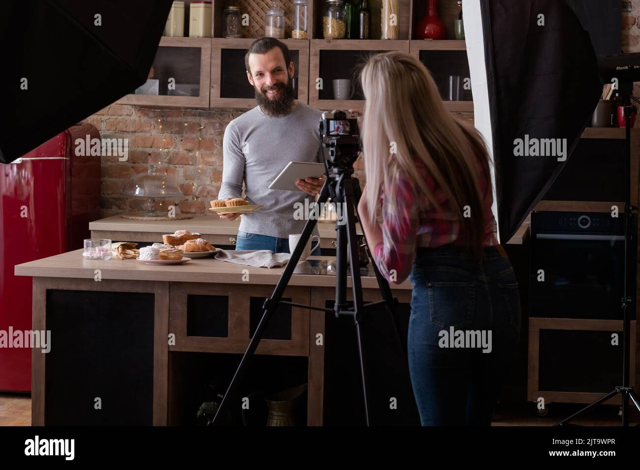 homemade bakery cooking blog backstage photography Stock Photo - Alamy