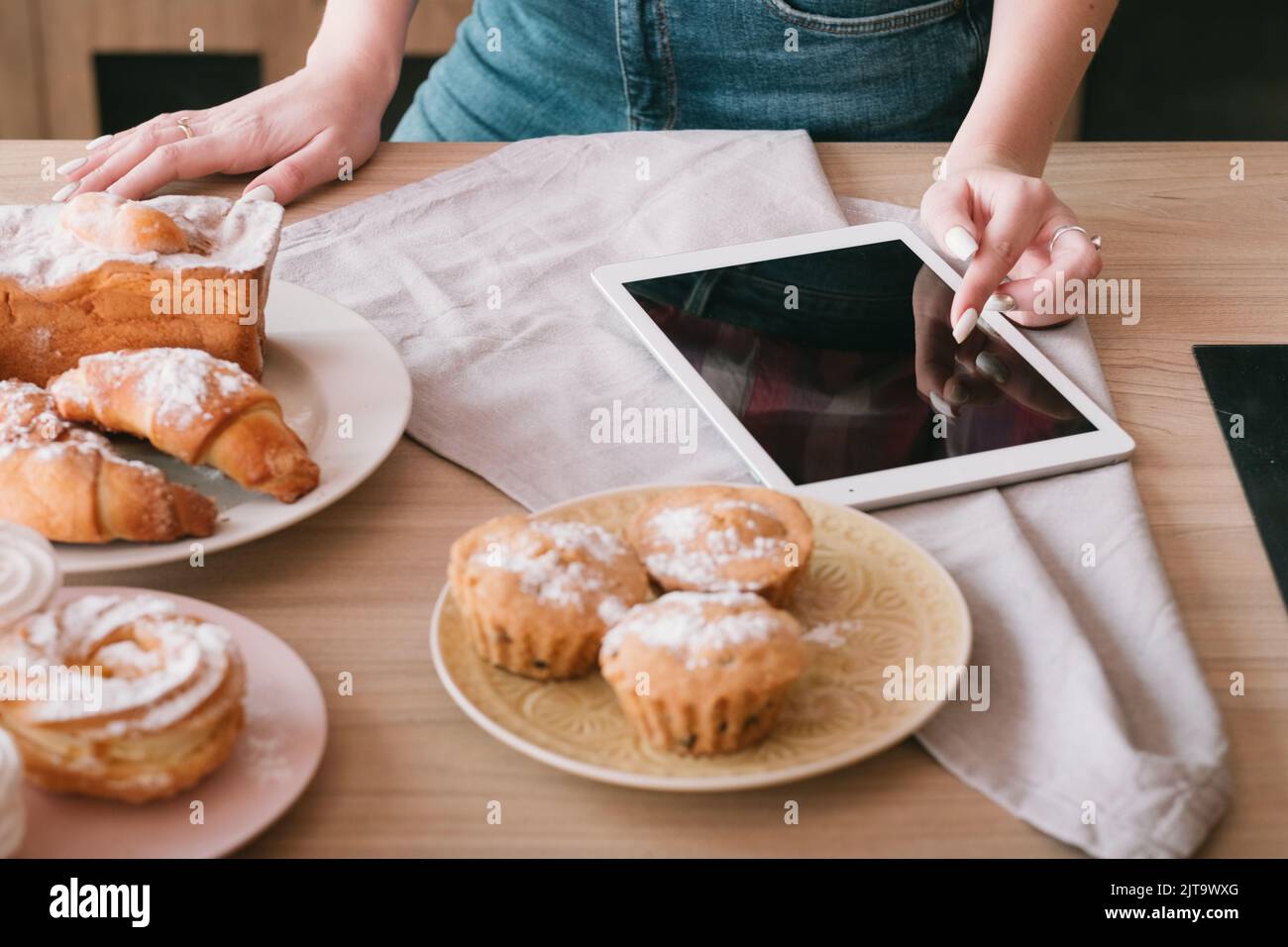 homemade baking female cooking hobby pastries Stock Photo - Alamy