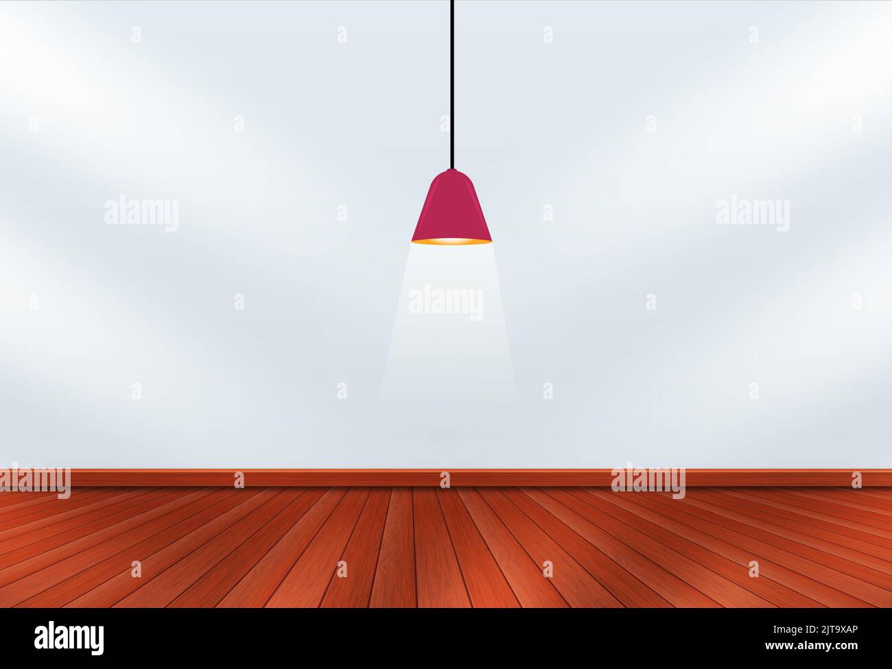 An image of an empty room with a lamp Stock Photo - Alamy