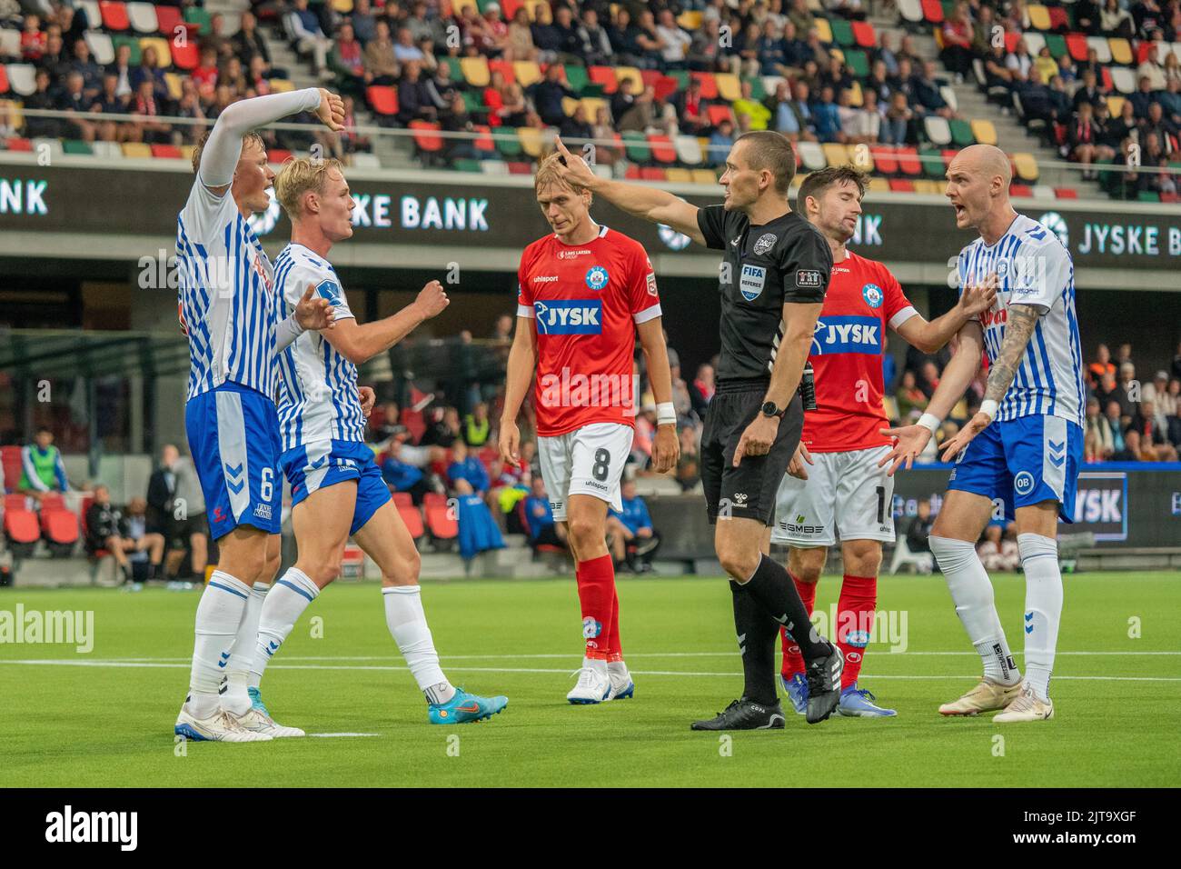 Silkeborg, Denmark. 28th Aug, 2022. Referee Mads-Kristoffer ...