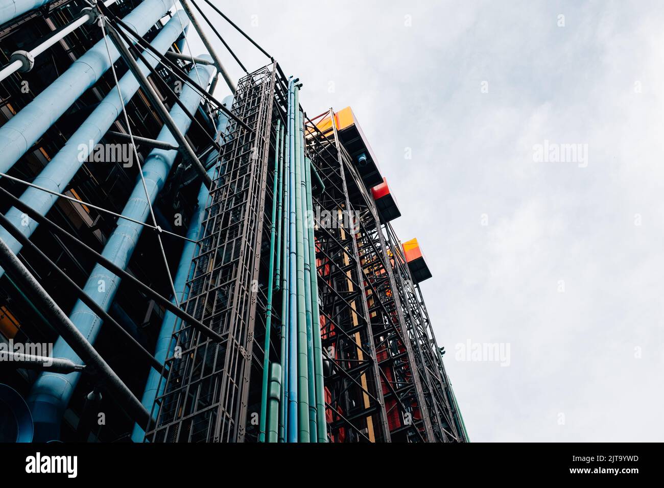 A low-angle shot of the building construction Stock Photo - Alamy