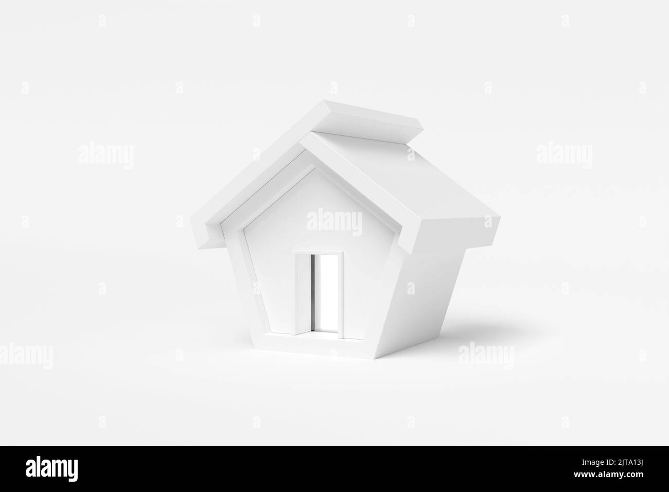 Abstract white house shape isolate on white background. Modern ...