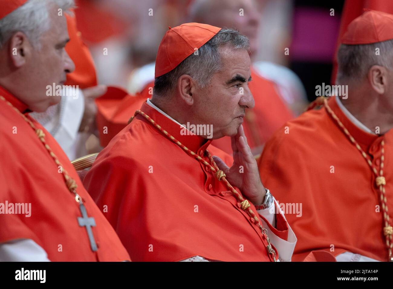 Vatican City, Vatican, 27 August 2022. Cardinal Angelo Becciu during a ...