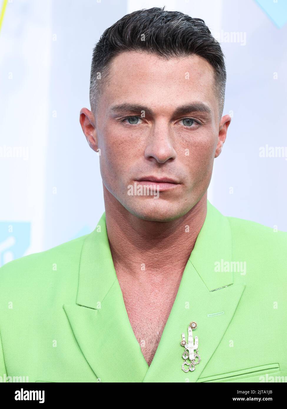 NEWARK, NEW JERSEY, USA - AUGUST 28: Colton Haynes arrives at the 2022 ...