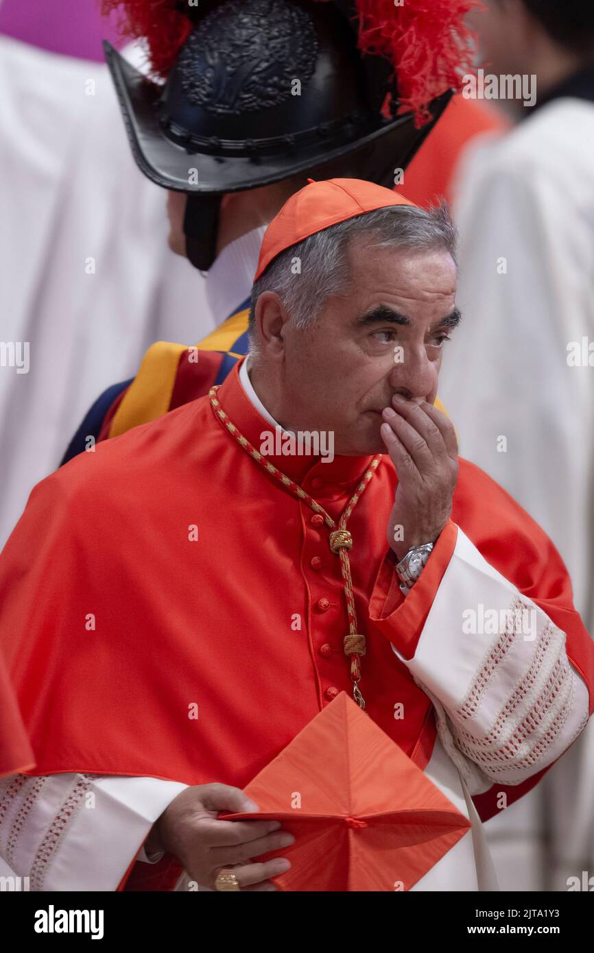 Vatican City, Vatican, 27 August 2022. Cardinal Angelo Becciu during a ...