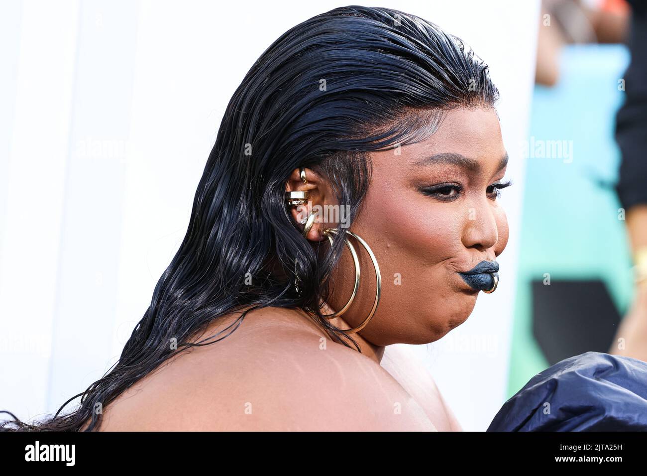Newark New Jersey Usa August 28 Lizzo Wearing A Jean Paul Gaultier