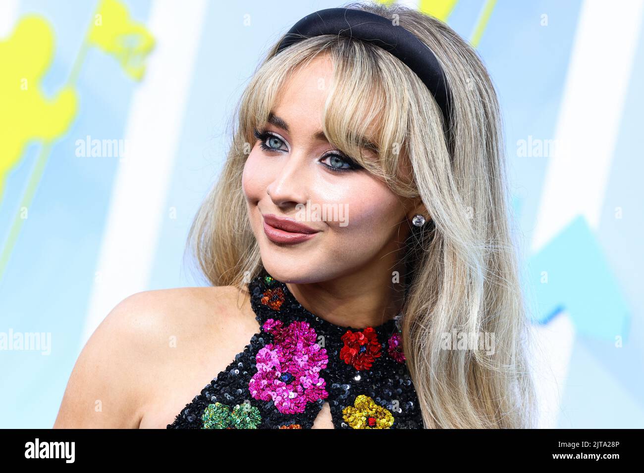 NEWARK, NEW JERSEY, USA - AUGUST 28: Sabrina Carpenter arrives at the ...