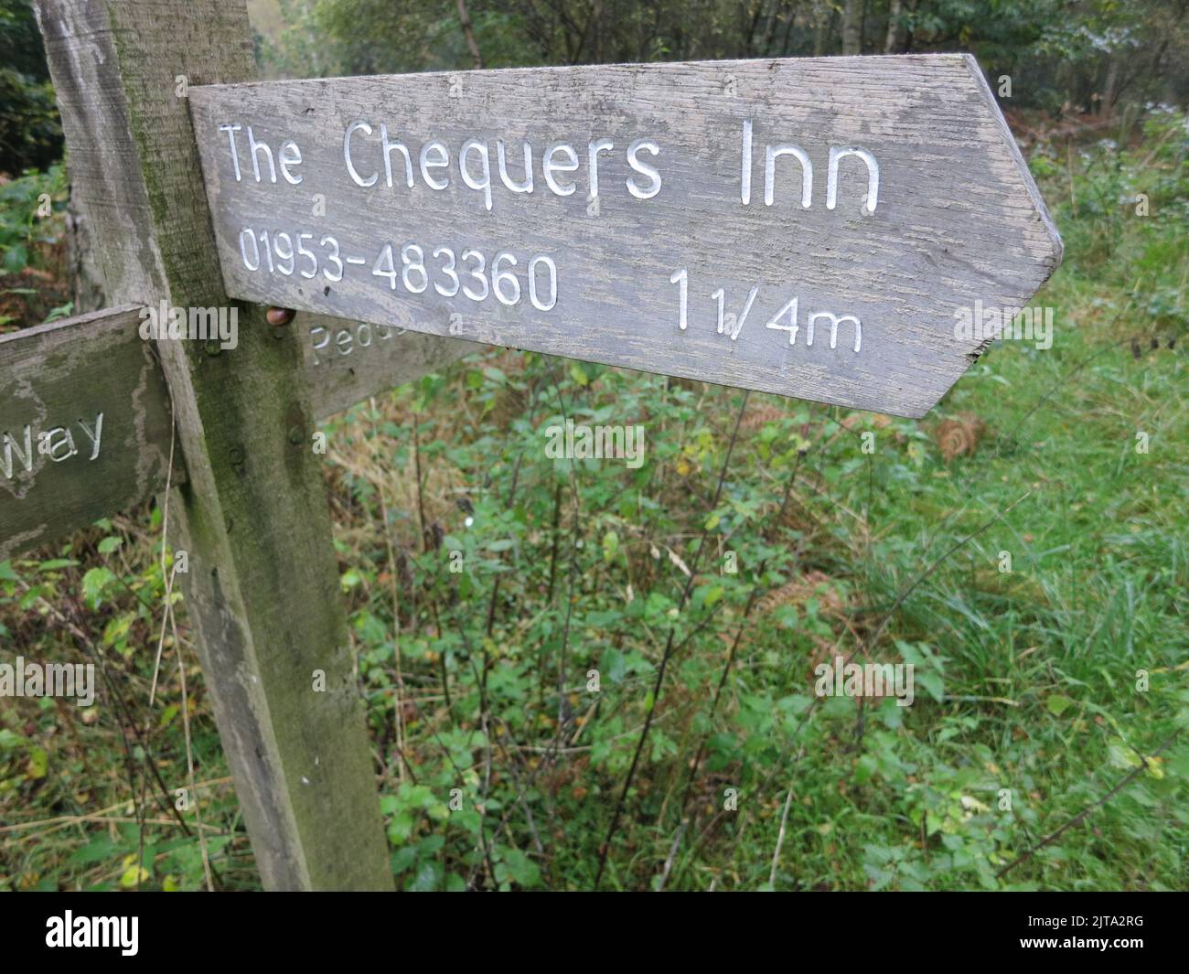 The Peddars Way National Trail long distance footpath. Norfolk. England ...