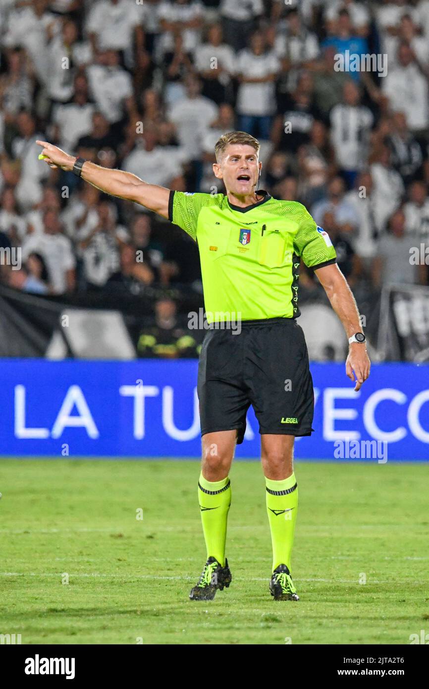 Alberto Picco stadium, La Spezia, Italy, August 27, 2022, Referee Mr ...