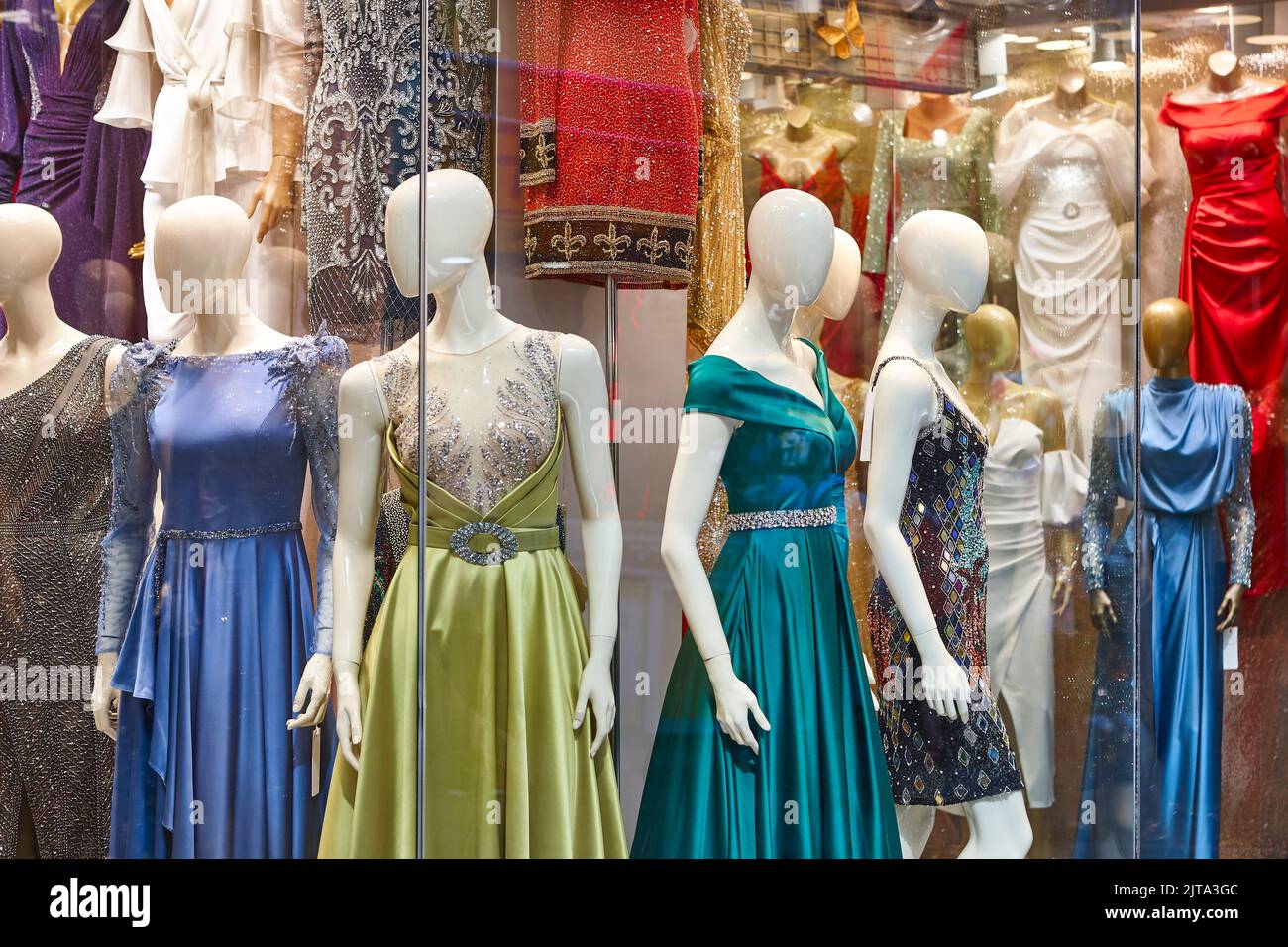 Women clothing store. Fashion female boutique. Outfit Stock Photo - Alamy