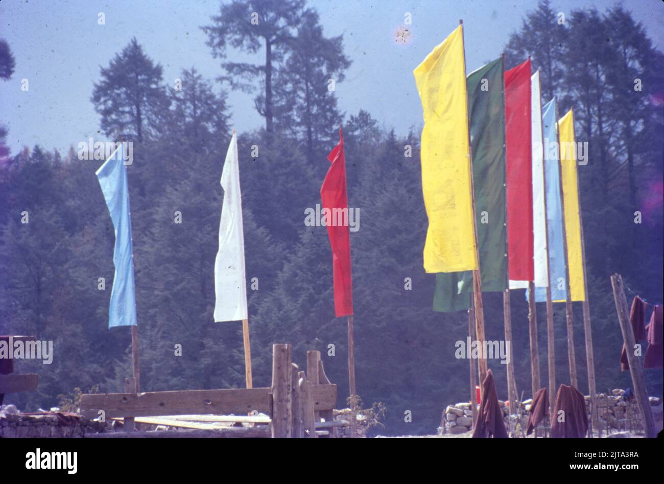 Colored Flags. Single Picture Story Stock Photo - Alamy