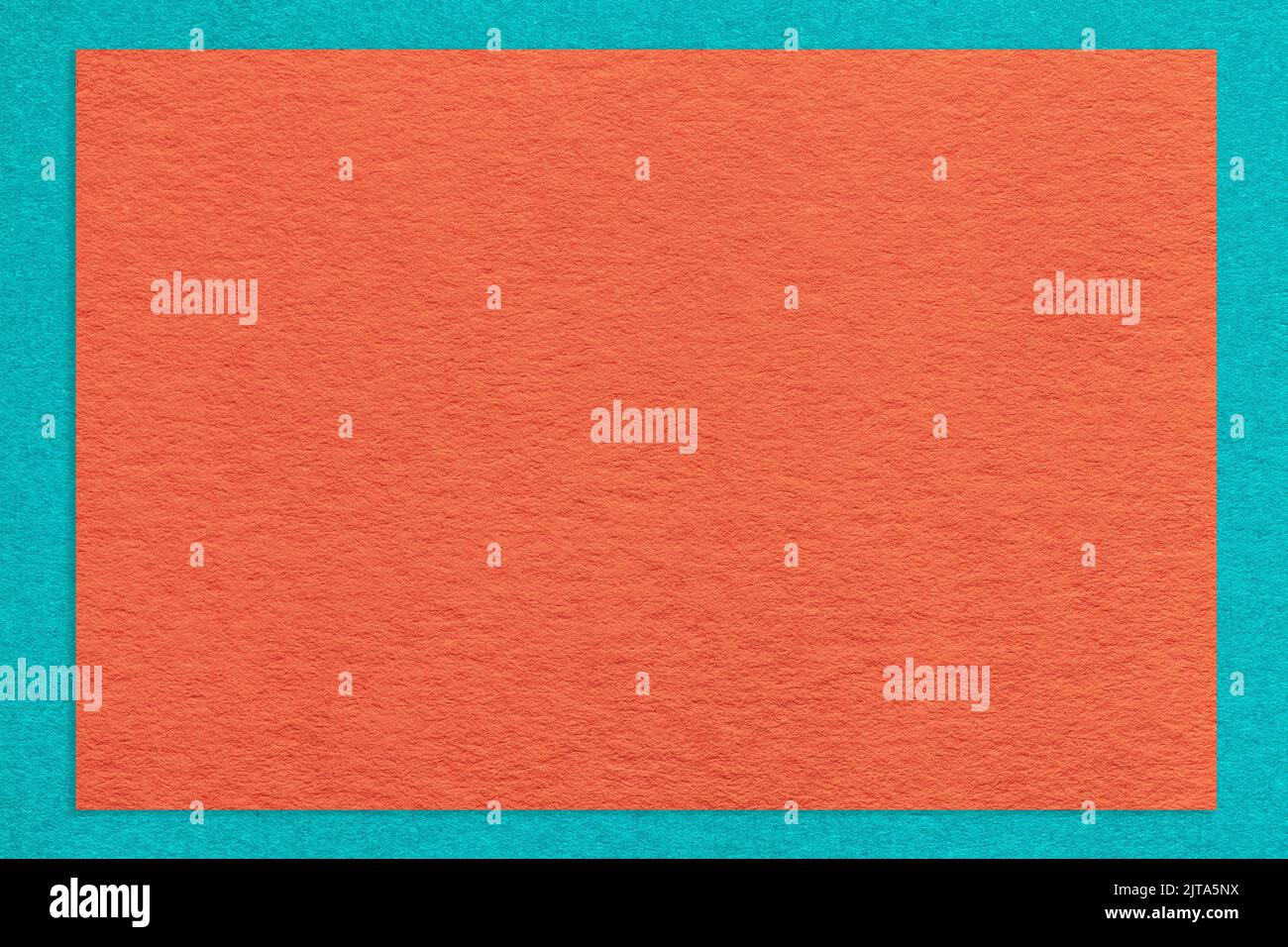 Texture of craft orange color paper background with cerulean border ...