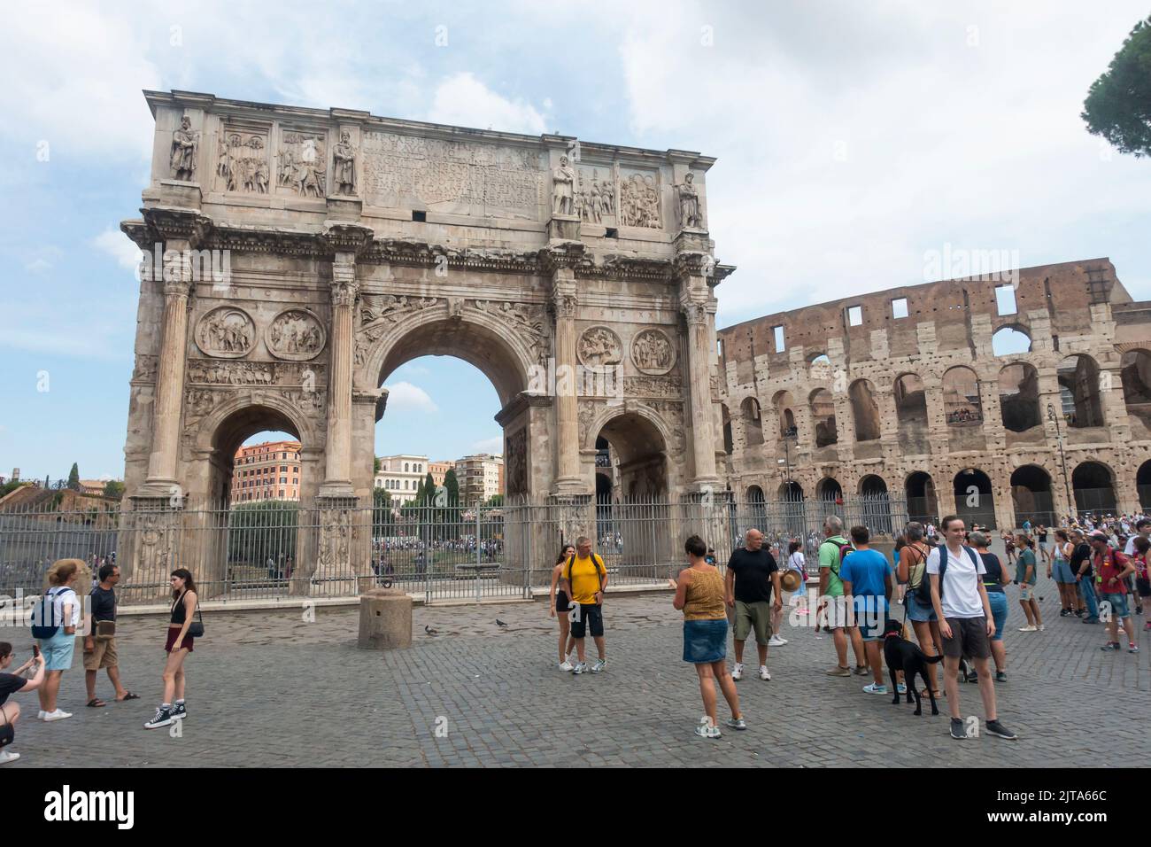 Rome, Italy - August 2022 - Tourists sightseeing the area around ...