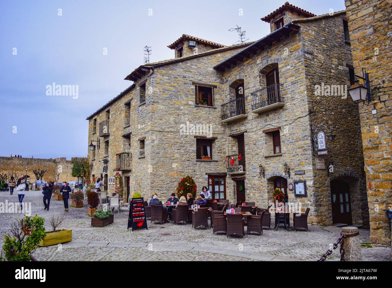 Village ainsa huesca spain hi-res stock photography and images - Alamy