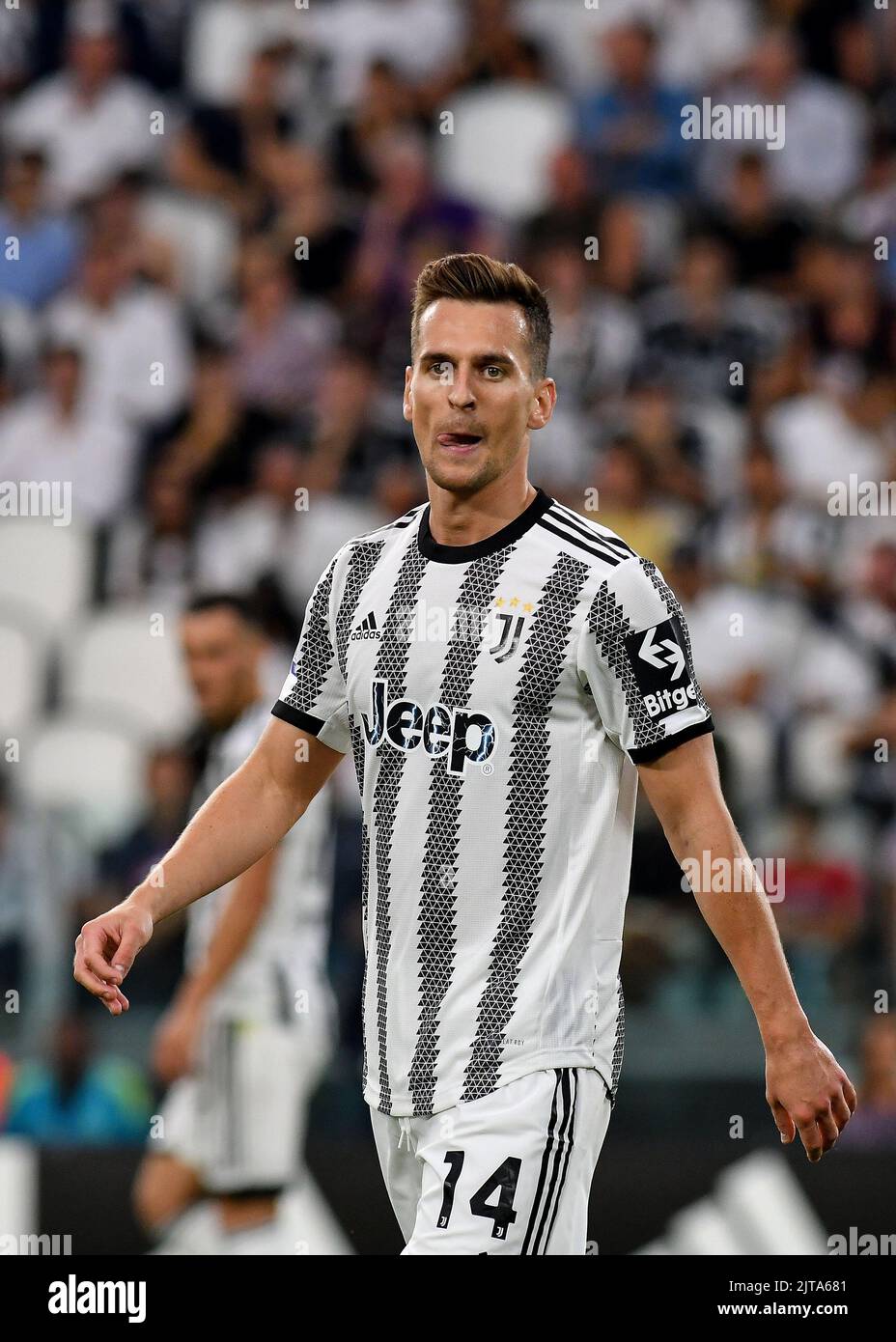 August 27, 2022, Italy: Arkadiusz Milik of Juventus FC reacts during ...