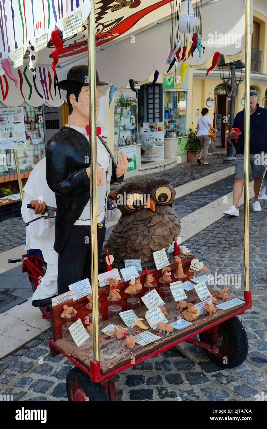 Casamicciola Terme (Ischia) famous shop that sells horns and talismans ...
