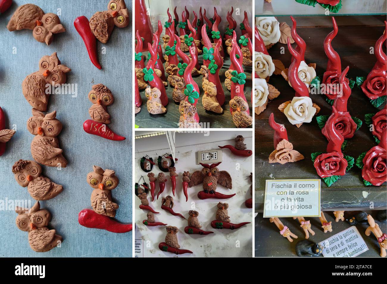 Casamicciola Terme (Ischia) famous shop that sells horns and talismans ...