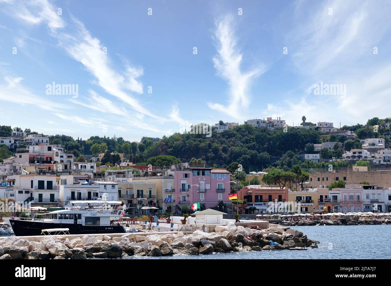 An overview of the beautiful village of Lacco Ameno municipality of the ...