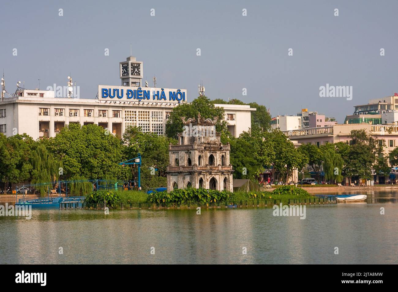 Vietnam, Hanoi Centre of town with the Hoan Kiem Lake as a famous ...