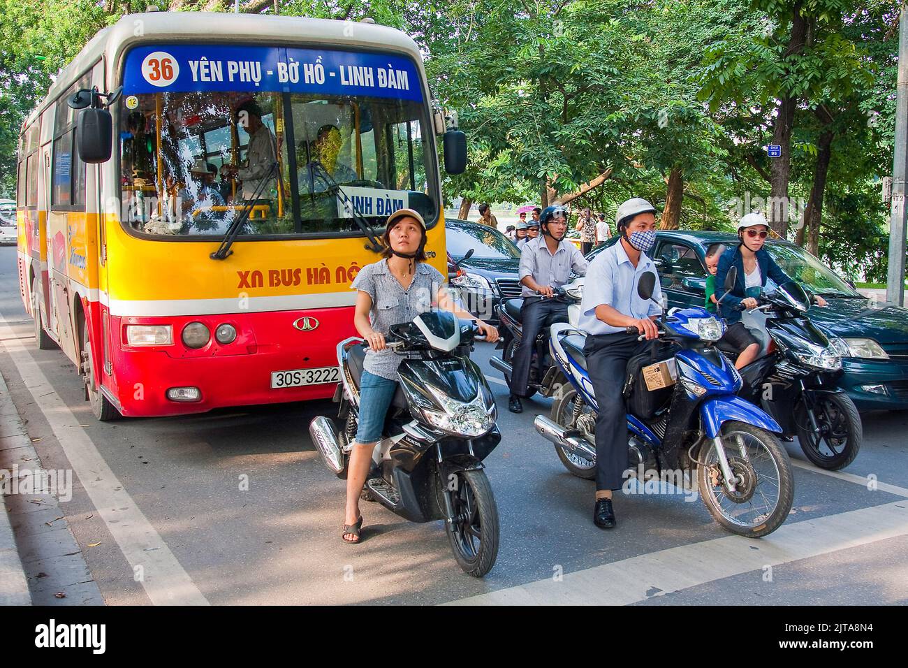 Buses and scooters hi-res stock photography and images - Alamy
