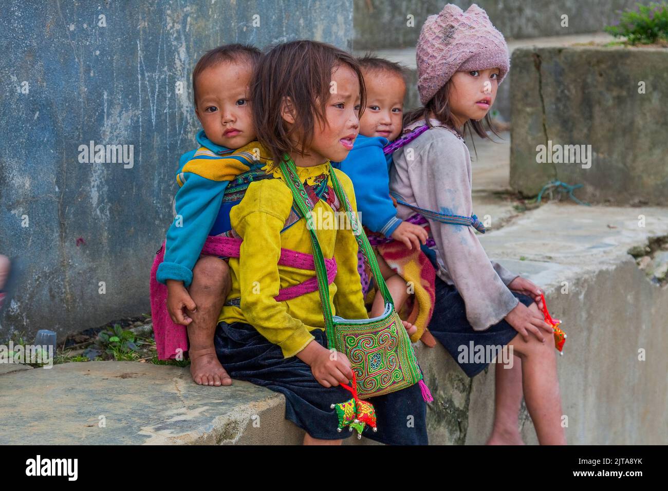 Vietnam, Sapa is a town near the chinese border and popular by tourists ...