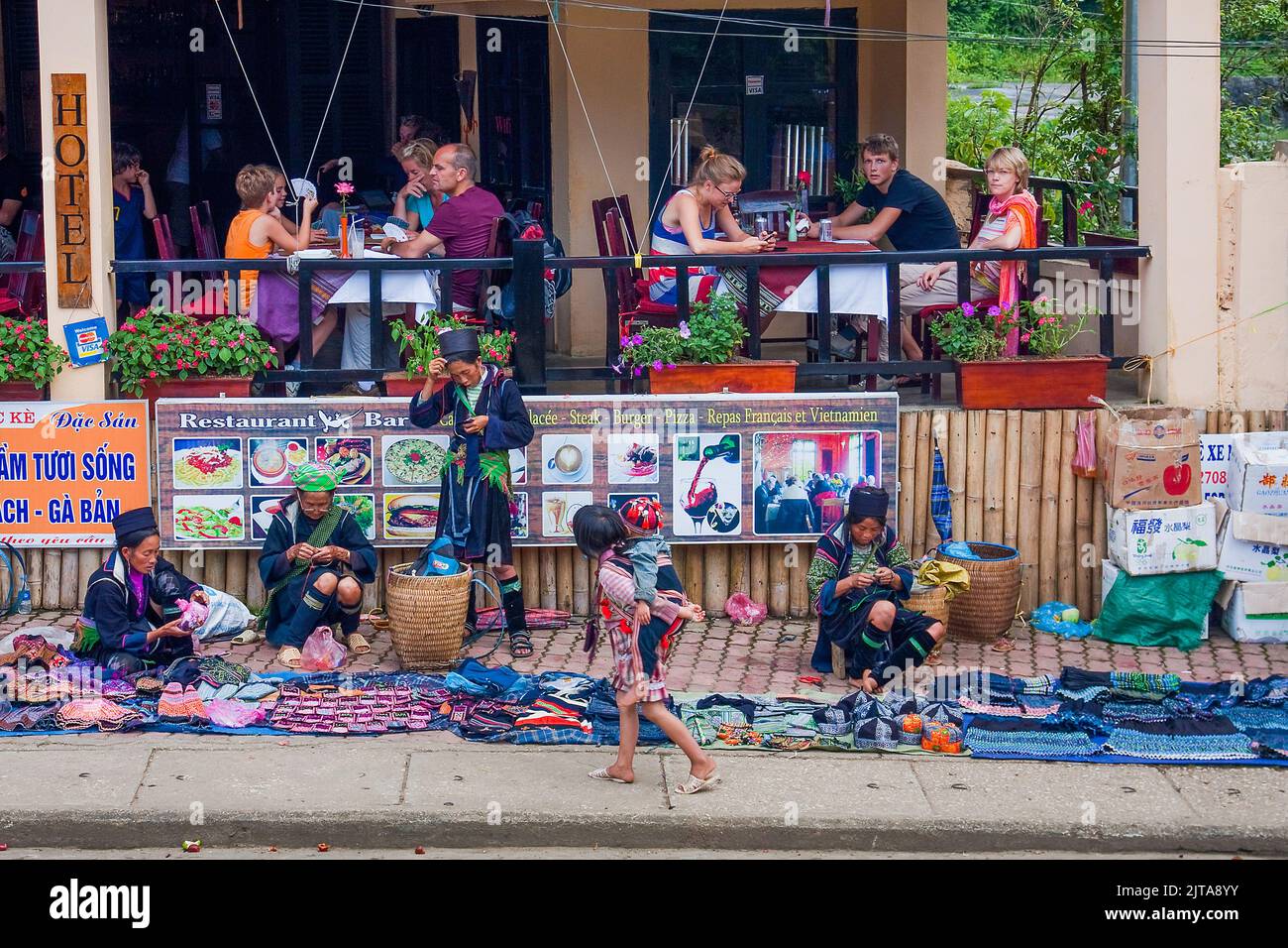 Vietnam, Sapa is a town near the chinese border and popular by tourists ...