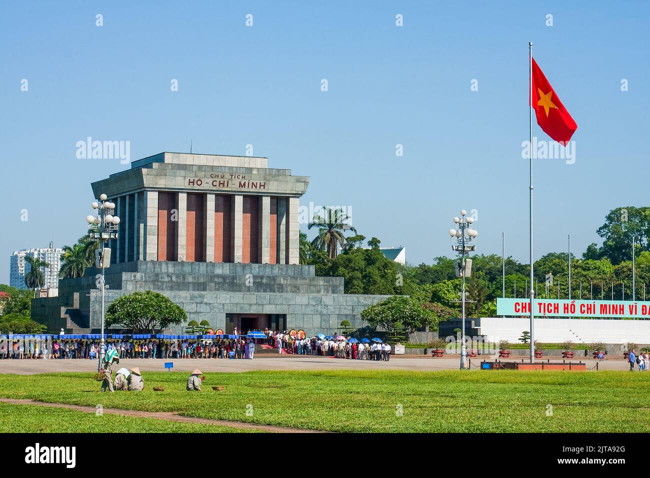 Vietnam, Hanoi Mausoleum of Ho Chi Minh the founder of the communist ...