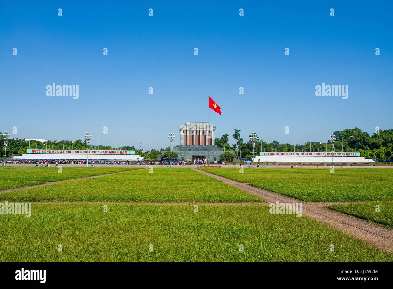 Vietnam, Hanoi Mausoleum of Ho Chi Minh the founder of the communist ...