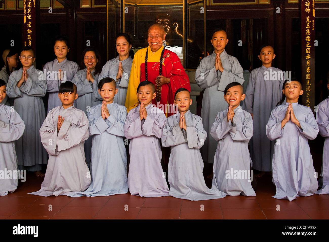 Vietnam, Hue The Thien Mu Pagoda , an important buddhist monastery and ...