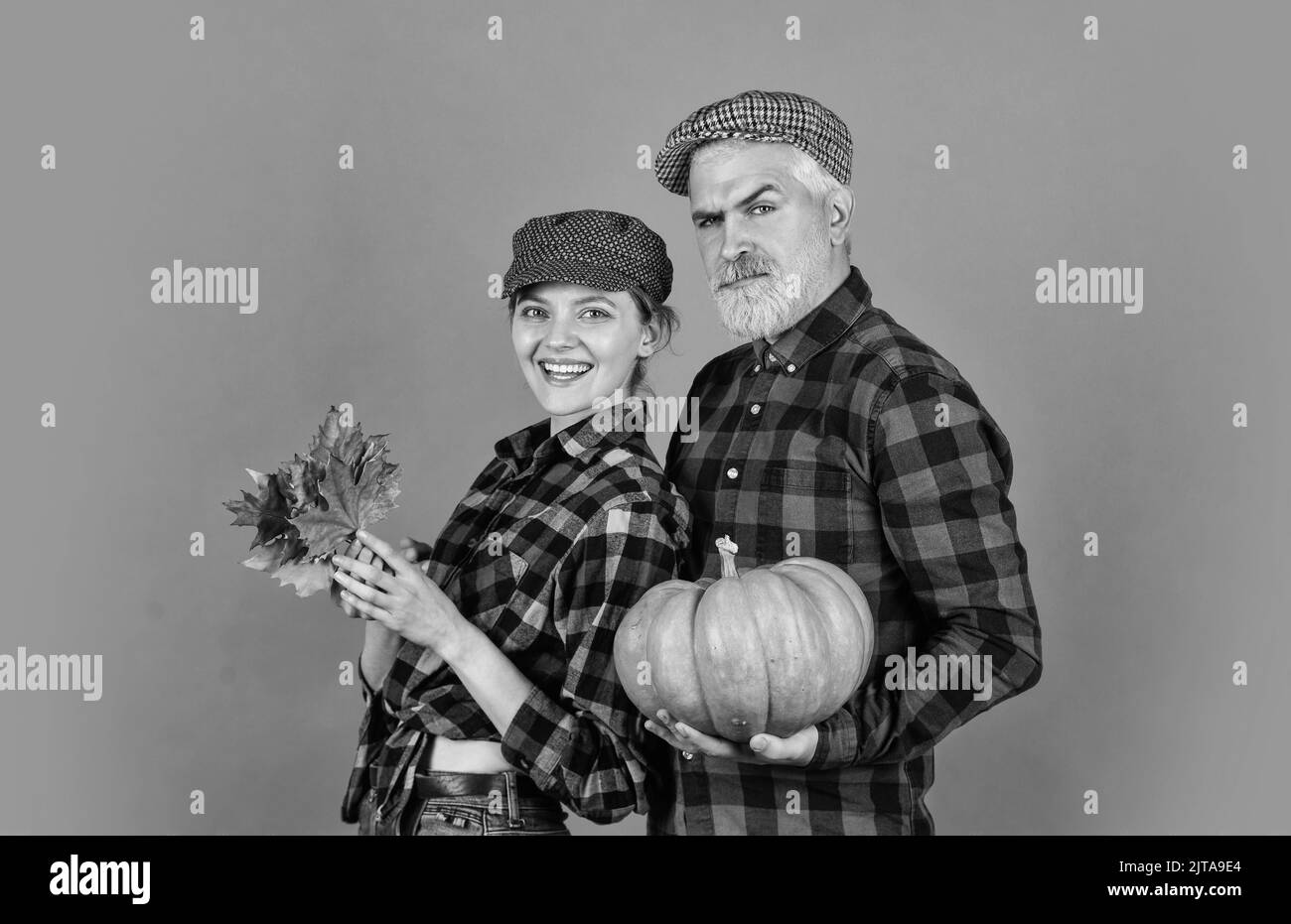 Happy organic farmers Black and White Stock Photos & Images - Alamy