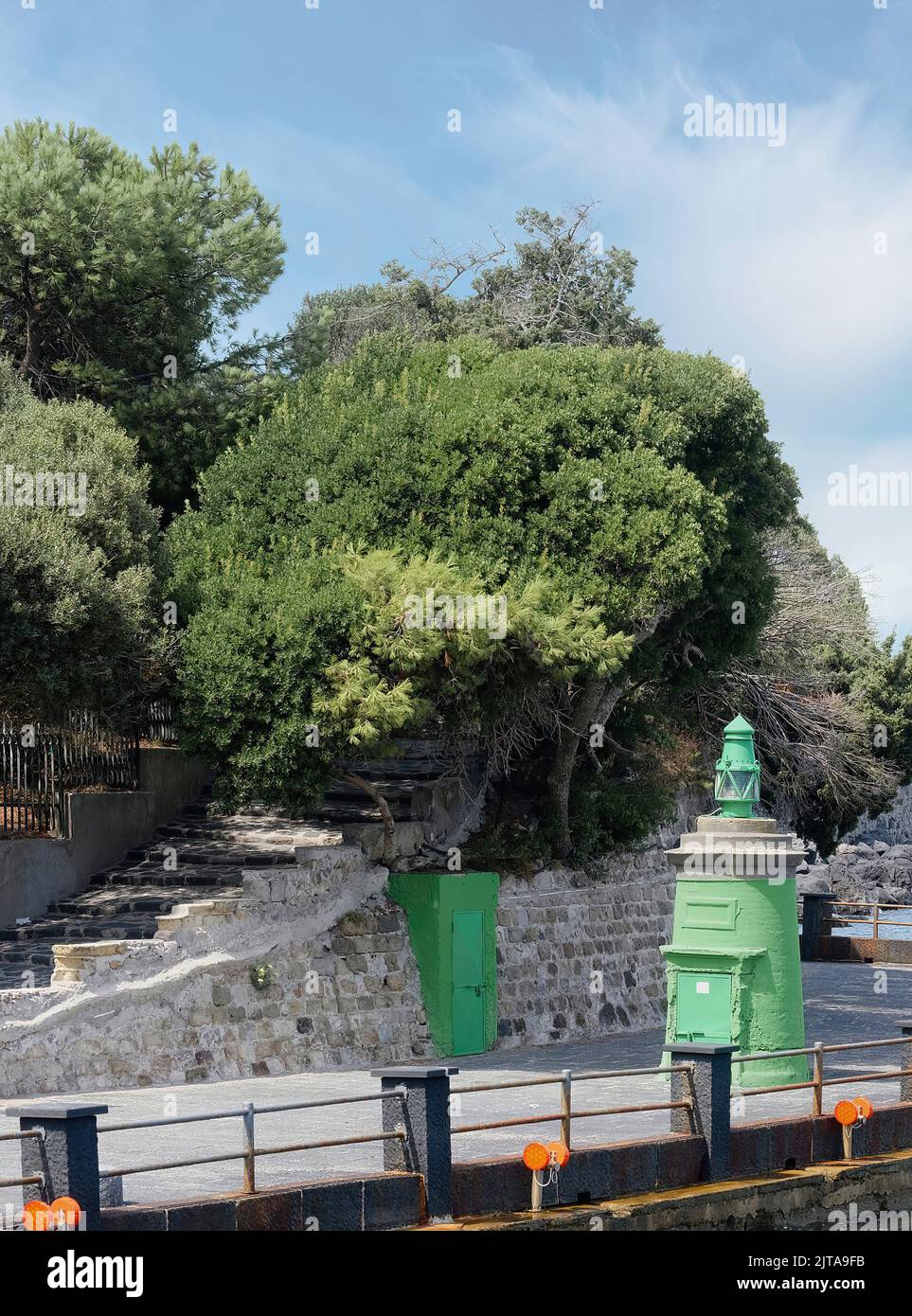 Once a volcanic lake, it was opened to the sea by King Ferdinand II ...