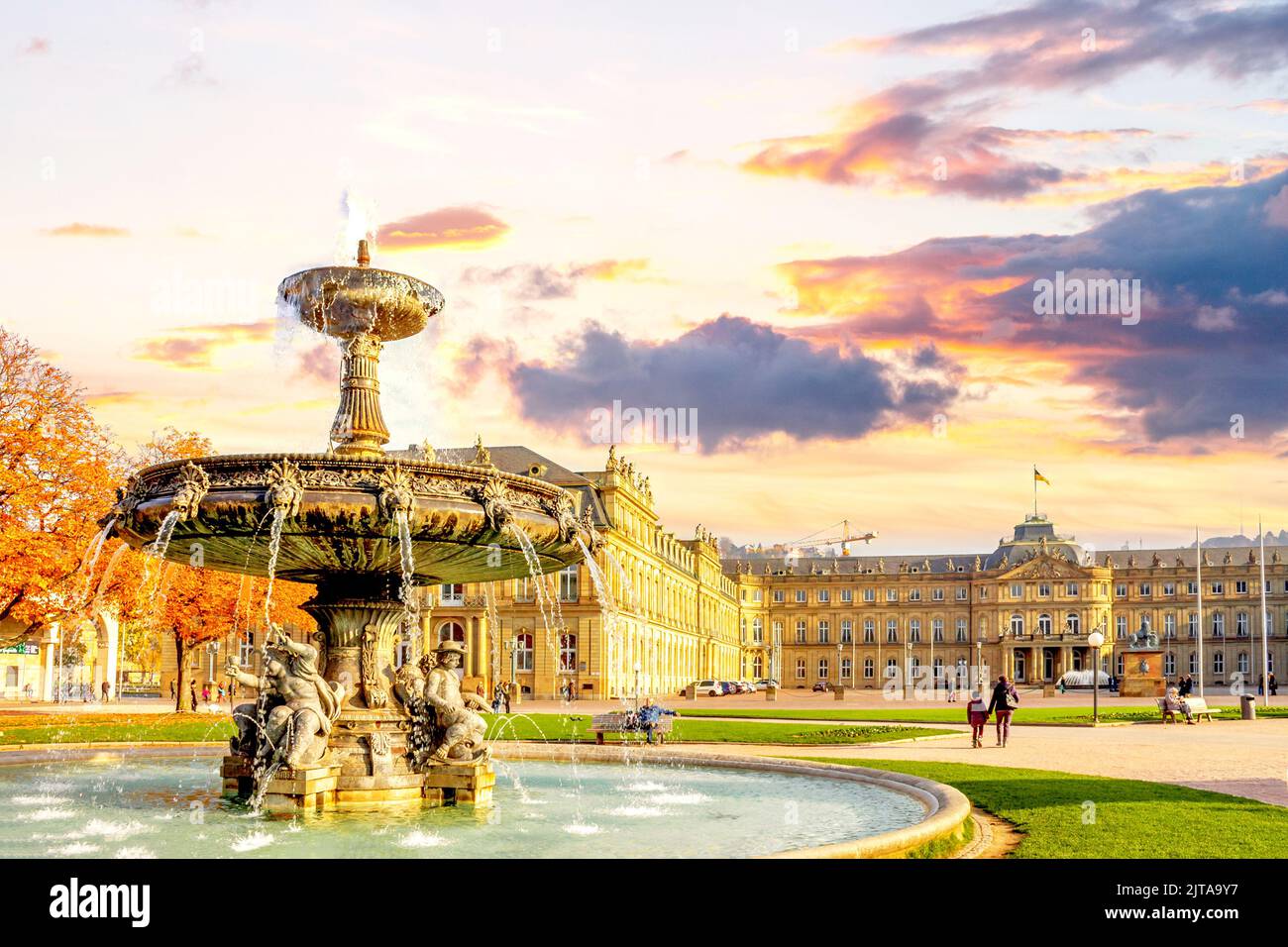 Castle Square, Stuttgart, Baden Wuerttemberg, Germany Stock Photo - Alamy