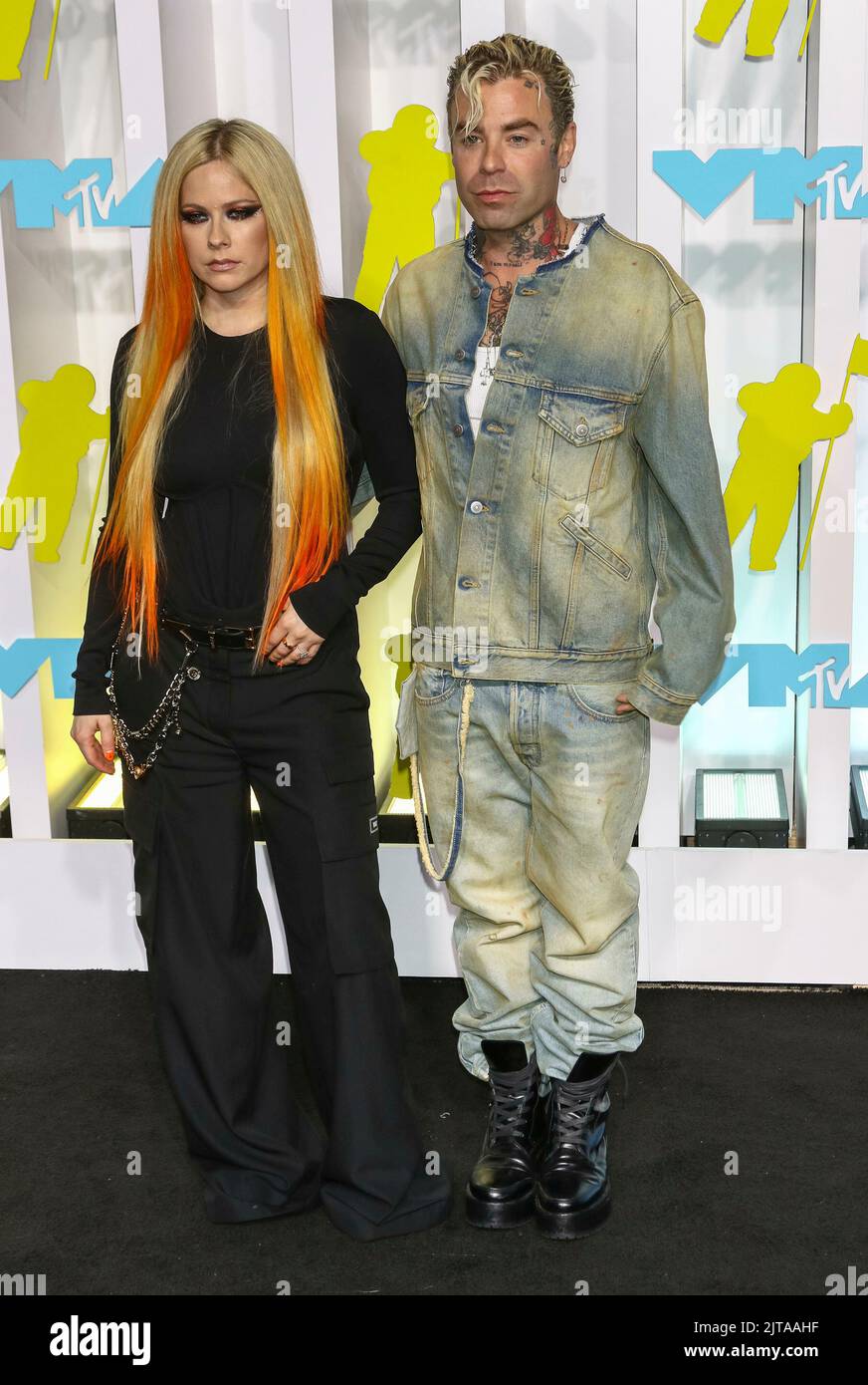 New Jersey, USA, 28 August 2022. Avril Lavigne and Mod Sun attend the ...