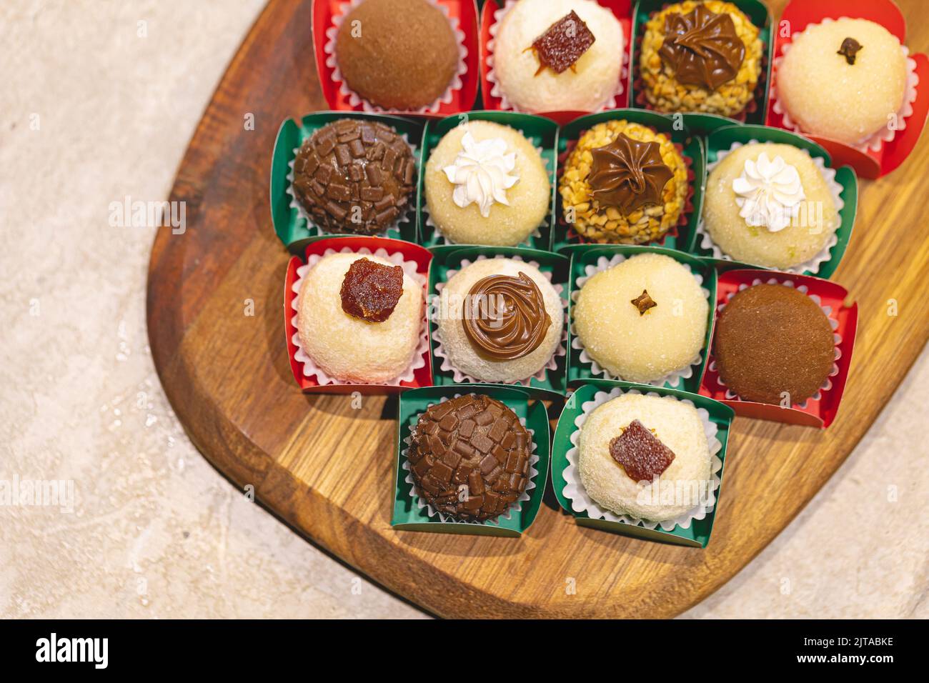 Brazilian gourmet brigadeiro in close-up photography. Brazilian food ...