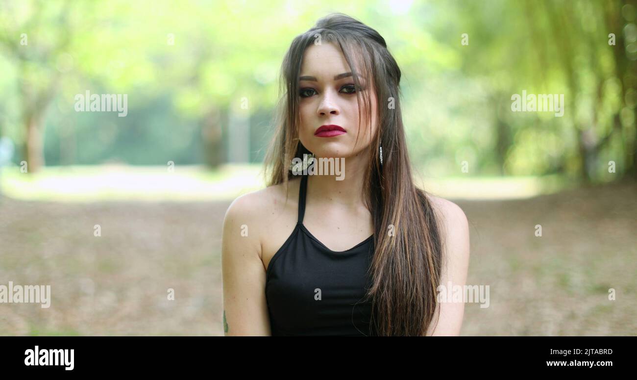 Angry young woman pointing finger to camera, upset unhappy girl shaking ...