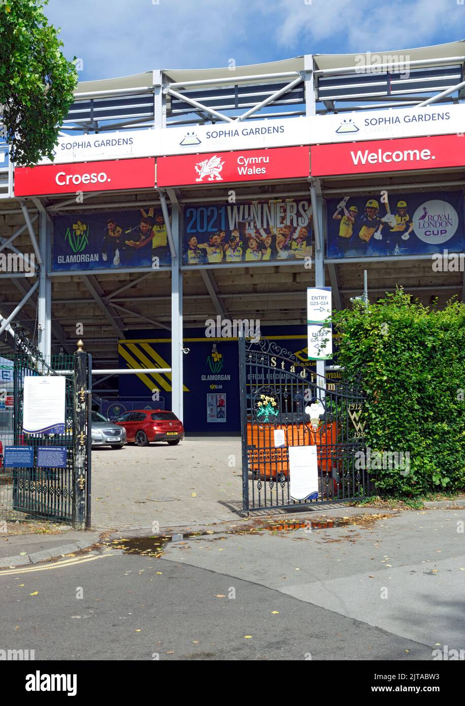 Swalec Cricket Stadium, Sophia Gardens, Cardiff, South Wales, UK Stock ...
