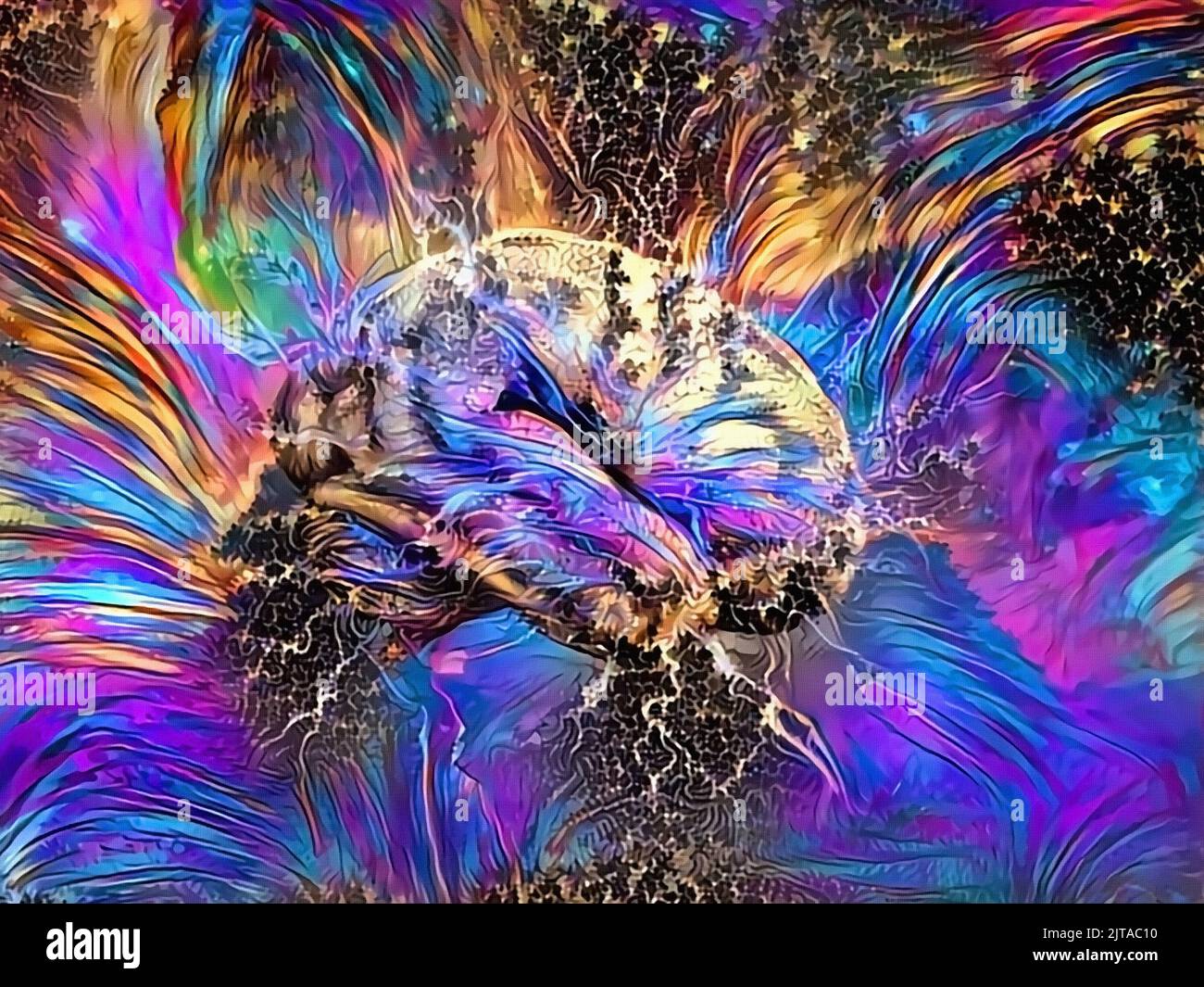 Psycho vivid brain. 3D rendering Stock Photo - Alamy