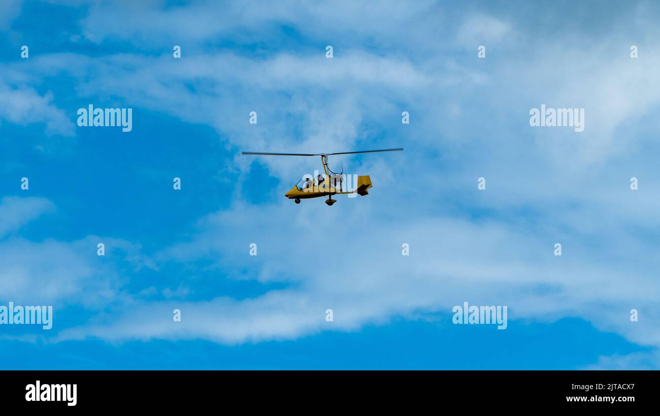 Old Helicopter in the air Stock Photo - Alamy