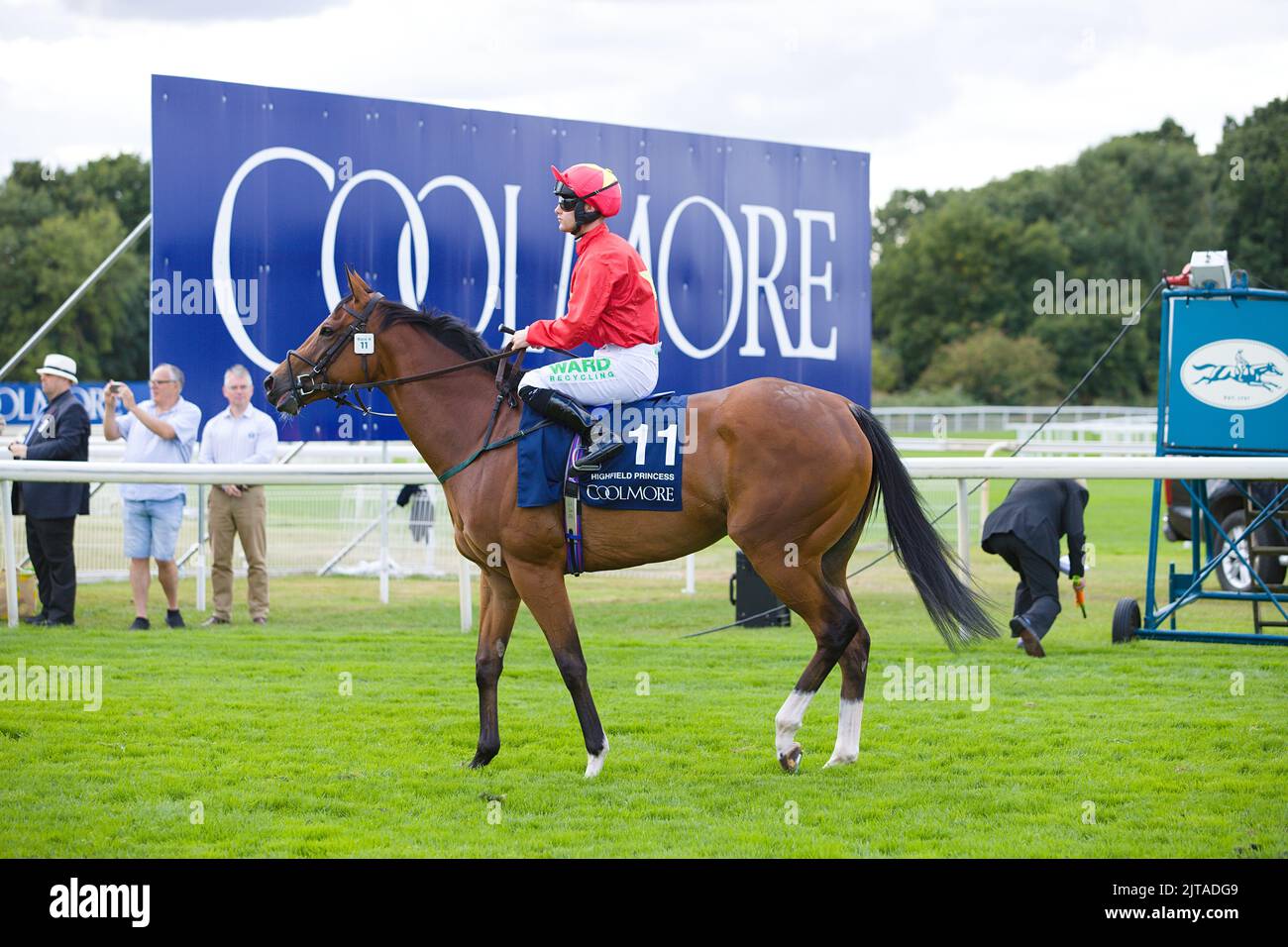 Jockey Jason Hart on Highfield Princess at York Races Stock Photo - Alamy