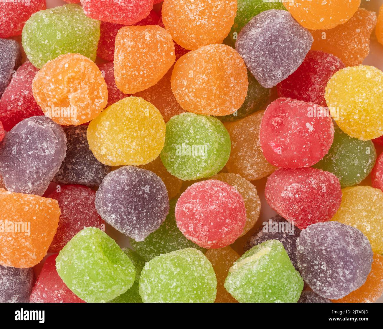 Closeup top view of colorful gum drop candies Stock Photo - Alamy