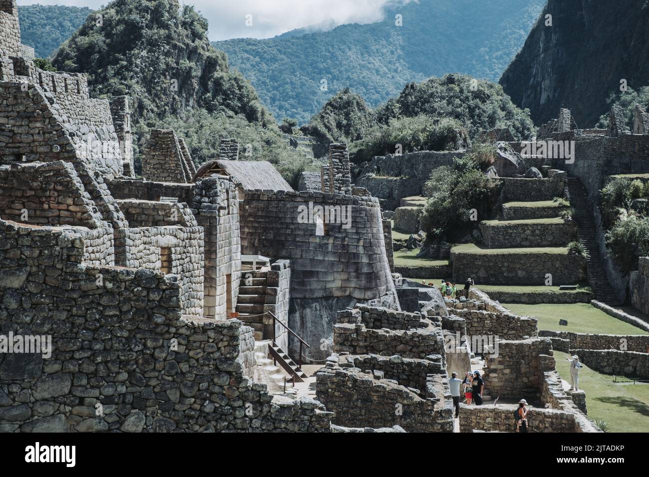 The ancient architecture in the Machu Picchu Inca citadel, Aguas ...