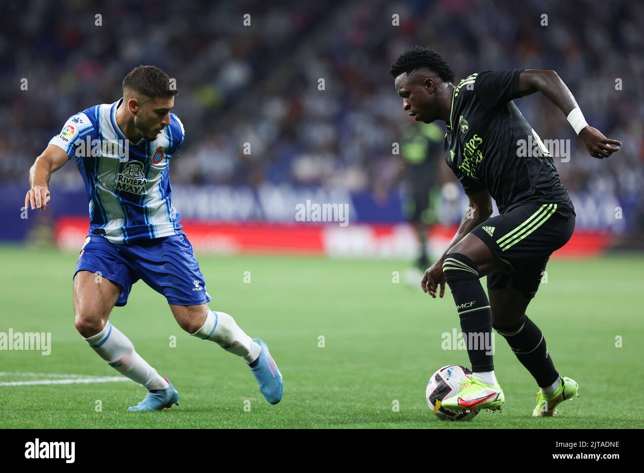 Cornella, Spain. 28/08/2022, Vinicius Junior during the Liga match ...