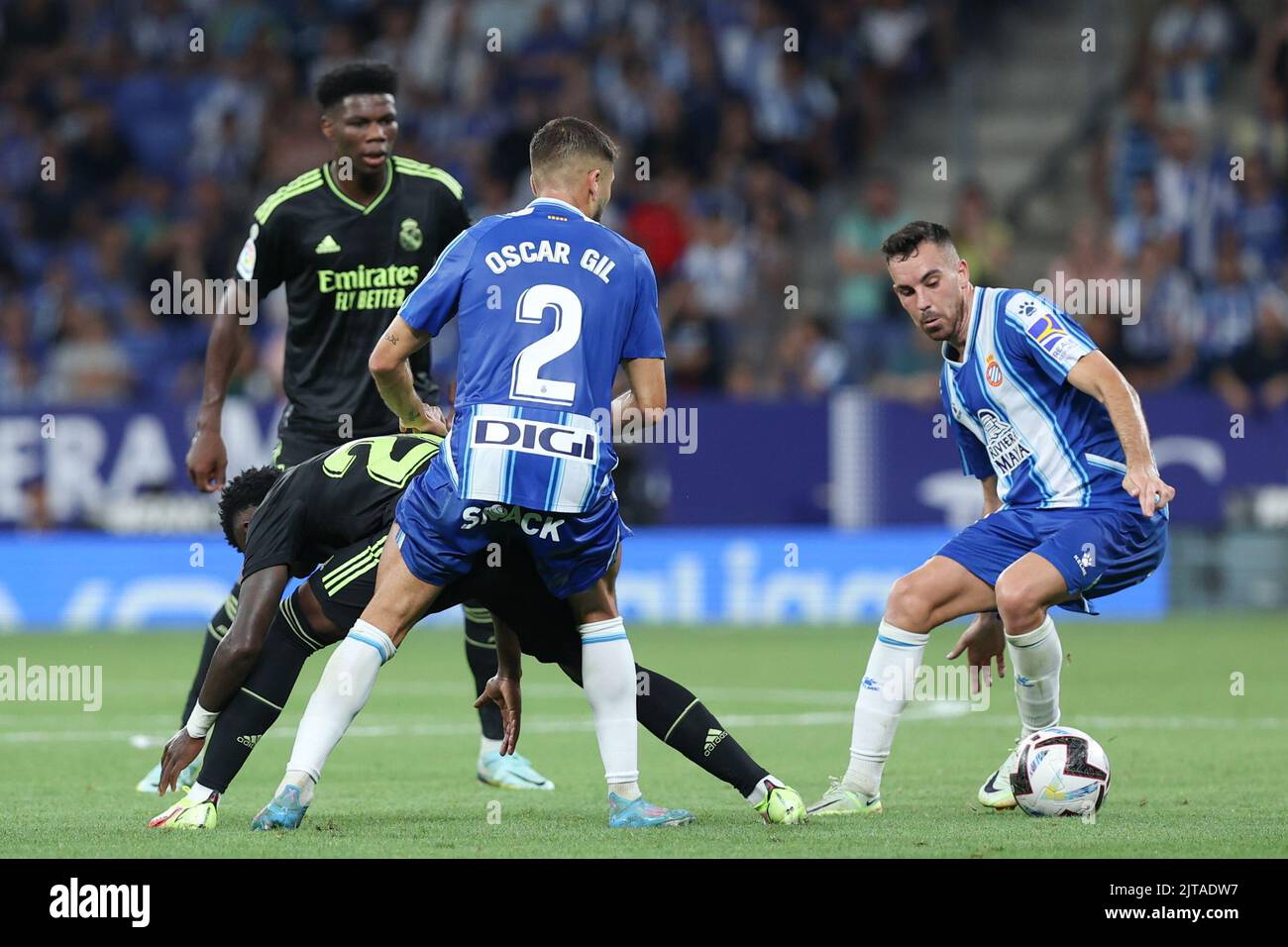 Cornella, Spain. 28/08/2022, Vinicius Junior during the Liga match ...